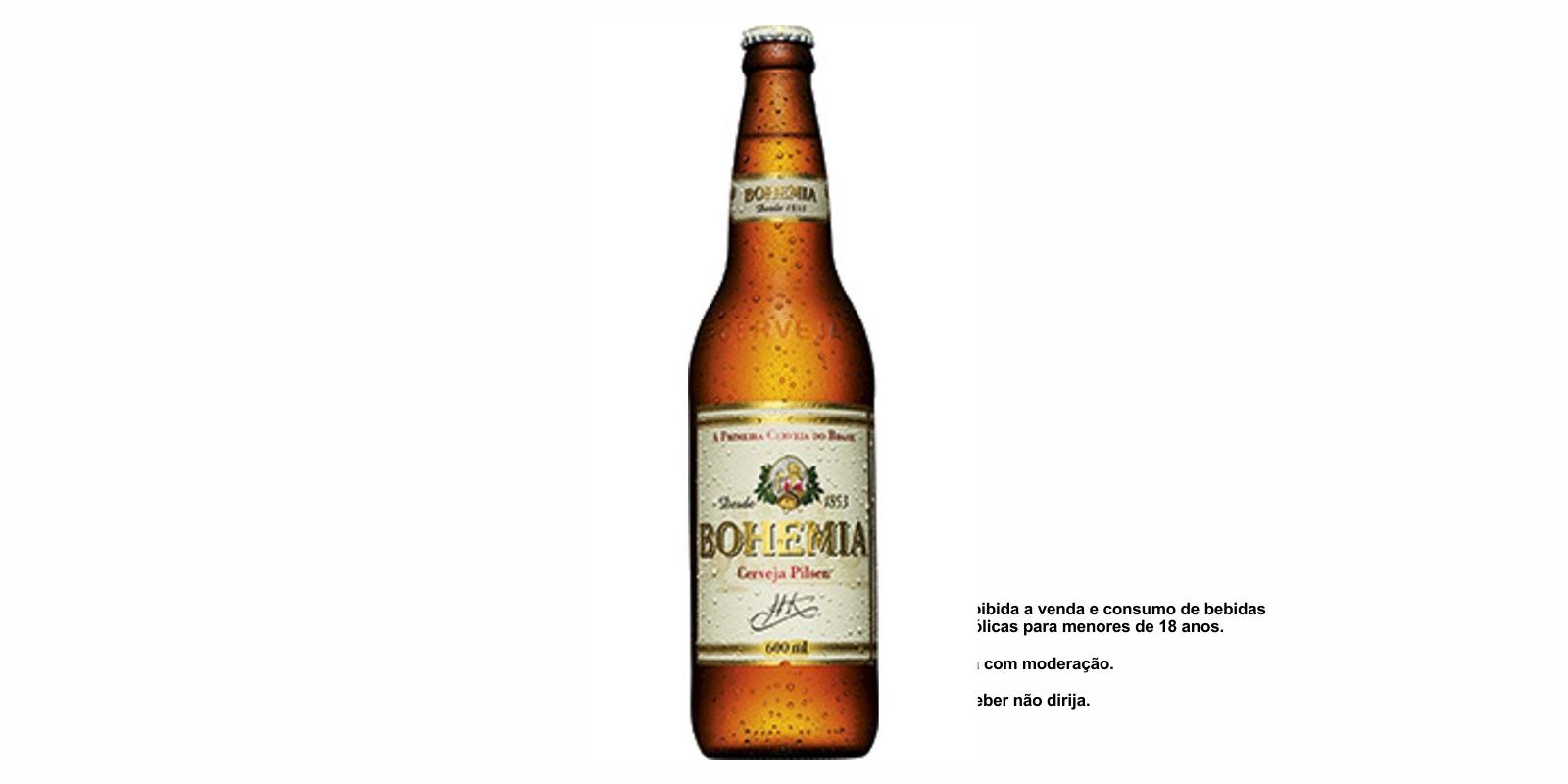 Cerveja Bohemia 600ml - Paolla Restaurante